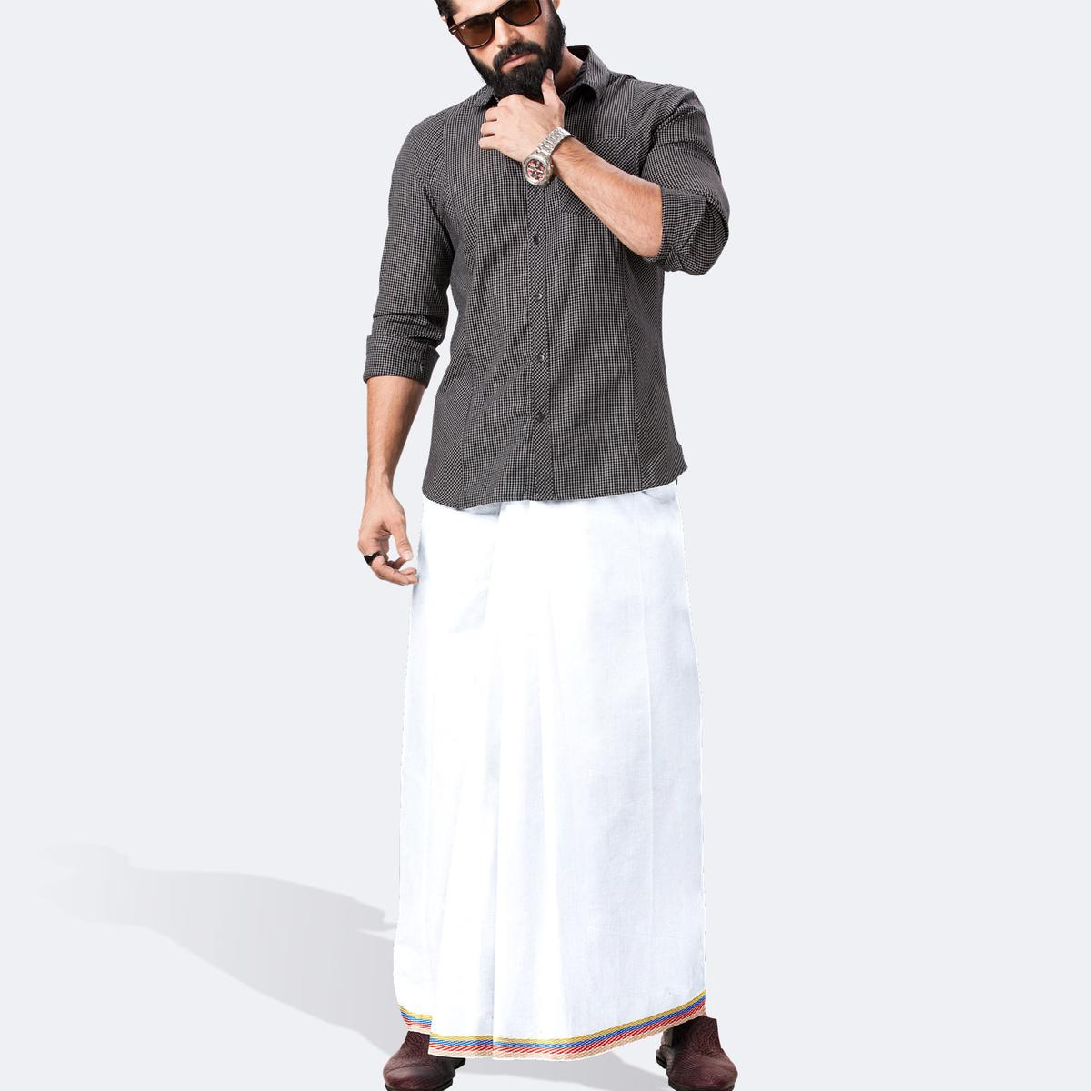 White and Black One Color Solid Lungi (লুঙ্গি) Best Luxurious Design ...